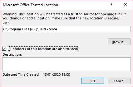 Installing FastExcel V4